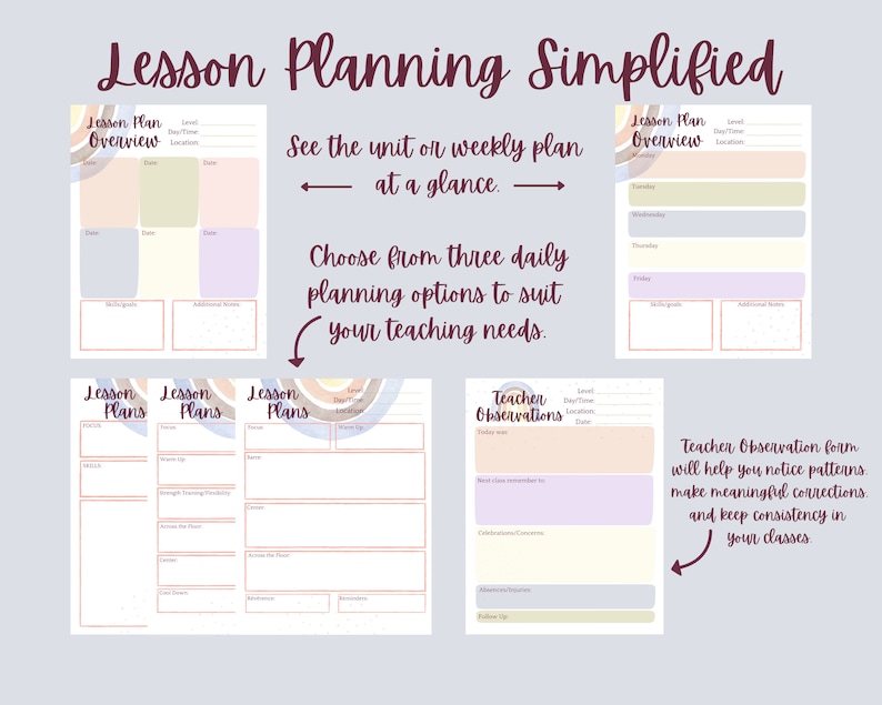 Dance Teacher Planner Bundle | Choreography Planning, Dance Studio ...
