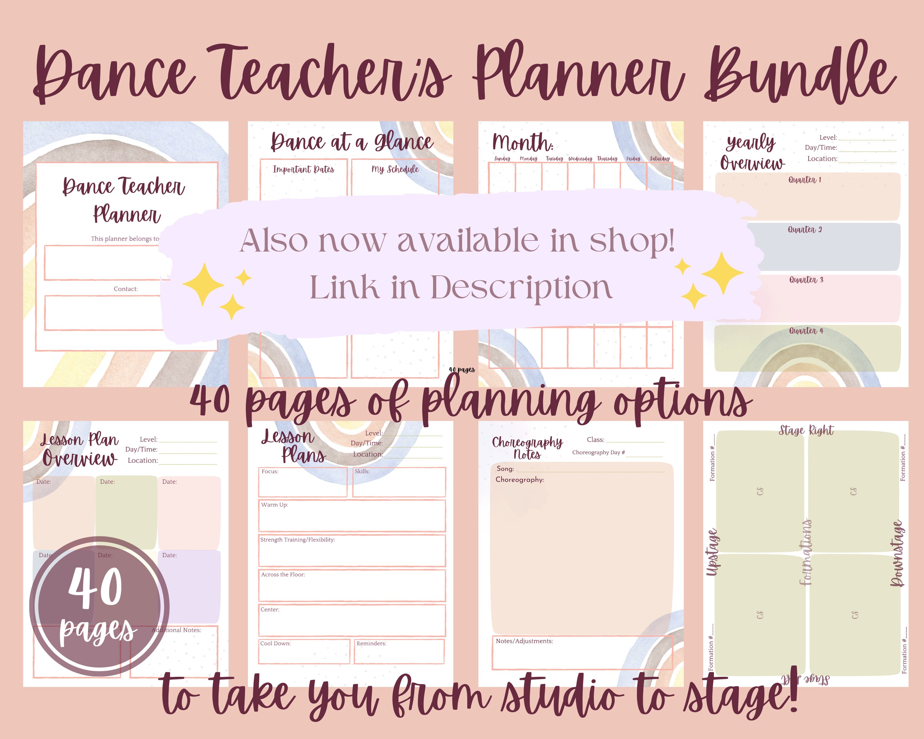 Dance Banner Template | Digital Printable Dancer Goals | Dance Studio ...