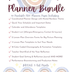 Dance Teacher Planner Bundle | Choreography Planning, Dance Studio ...