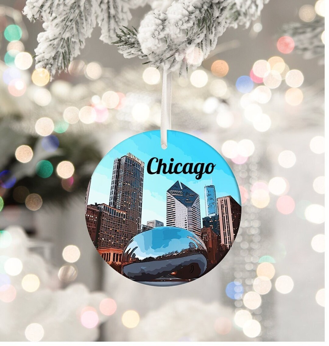 Chicago Ornament, Chicago Gift, Christmas Ornament, Chicago Christmas ...