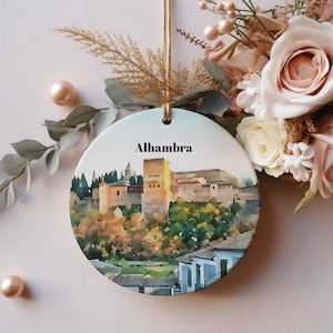 Alhambra Travel Christmas Ornament, Christmas Gift for Travelers ...