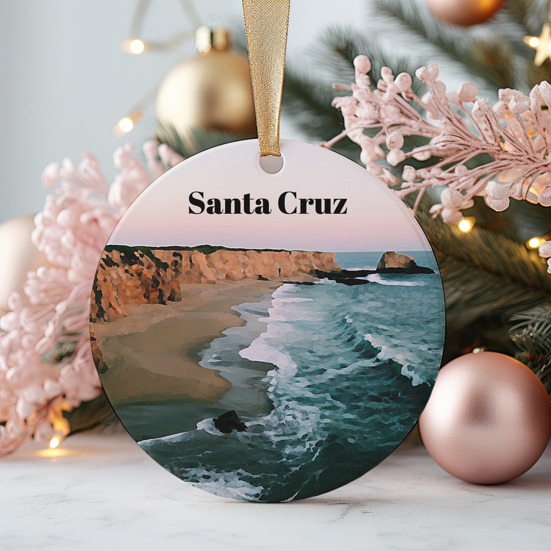 Santa Cruz Christmas Ornament, Christmas Gift, Santa Cruz Gift, Santa ...