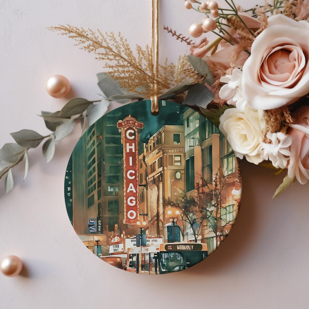 Chicago Ornament, Chicago, Christmas Ornament, Chicago Gift, Travel ...
