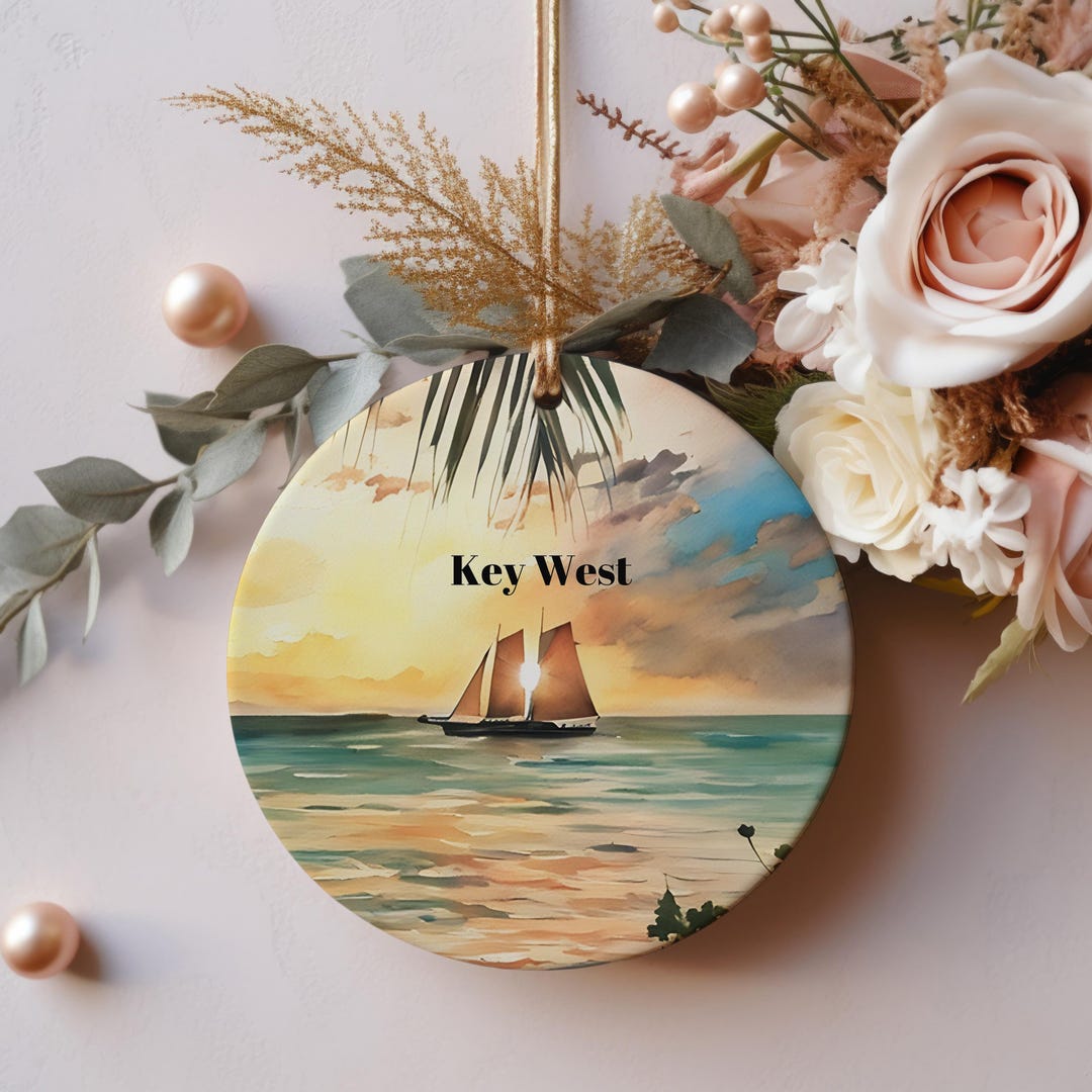Key West Ornament, Christmas Ornament, Key West Gift, Travel Christmas ...
