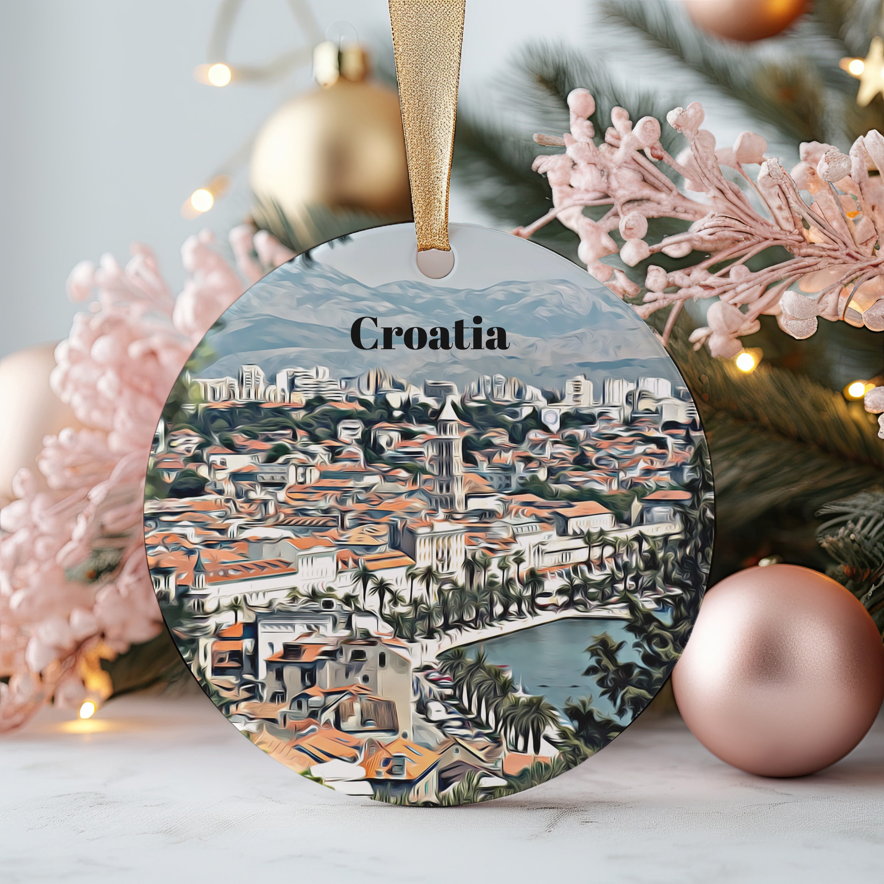 Croatia Ornament, Christmas Ornament, Croatia Gift, Christmas Gift ...