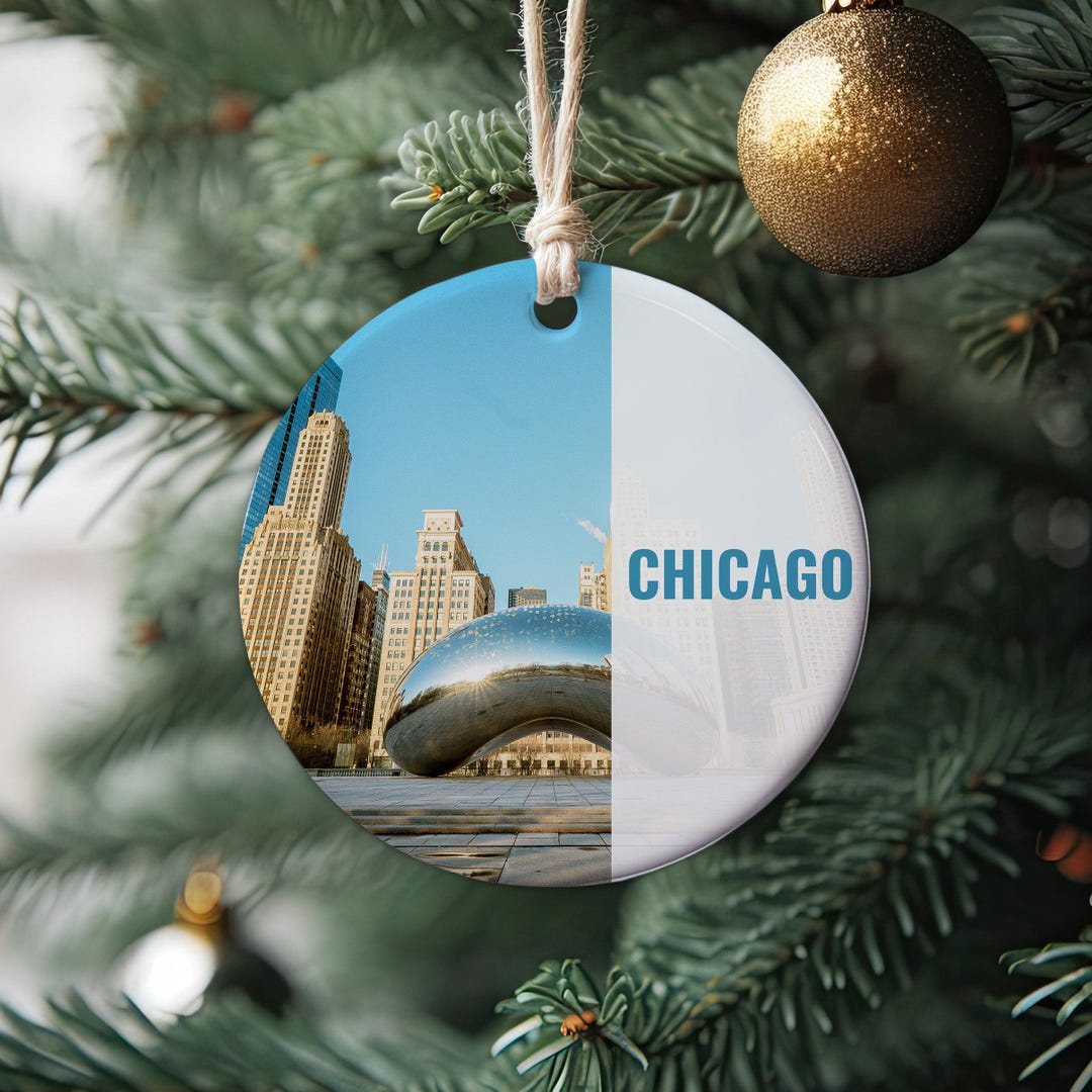 Chicago, Chicago Christmas Ornament, Chicago Gift, Christmas Gift ...