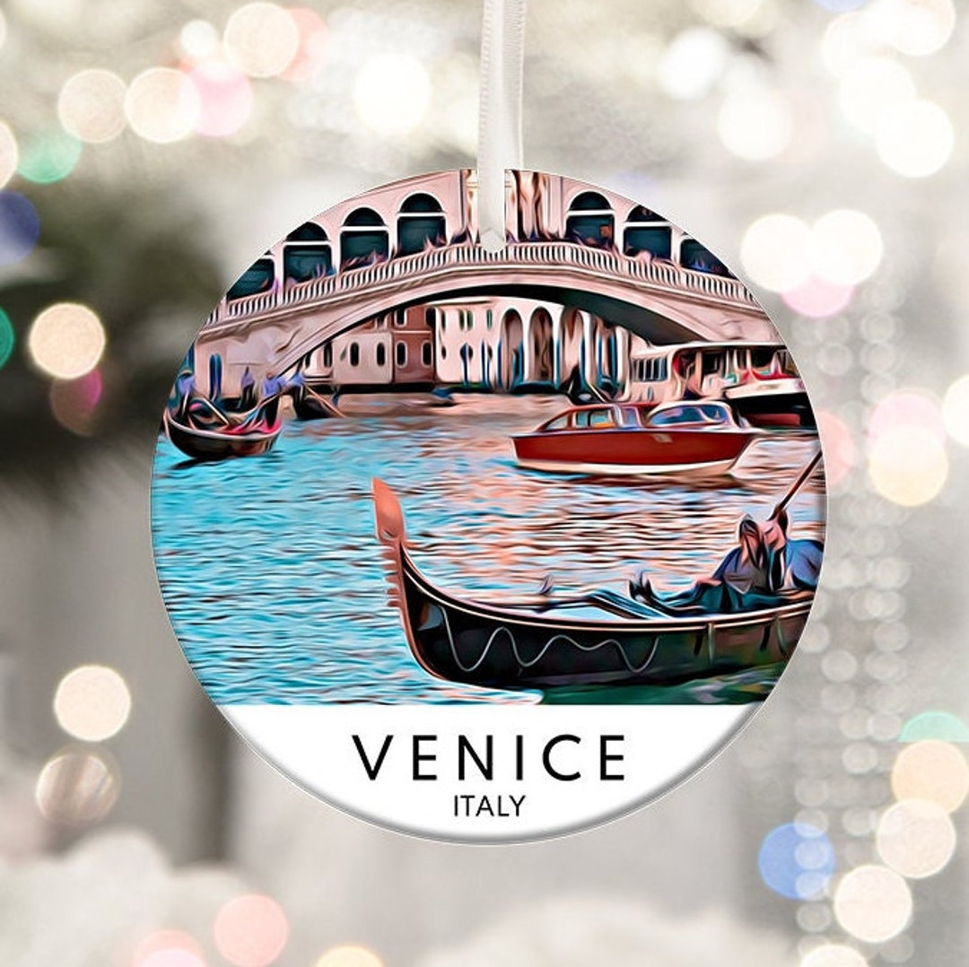 Venice Italy Christmas Ornament, Travel Souvenir, Holiday Tree Decor - Etsy