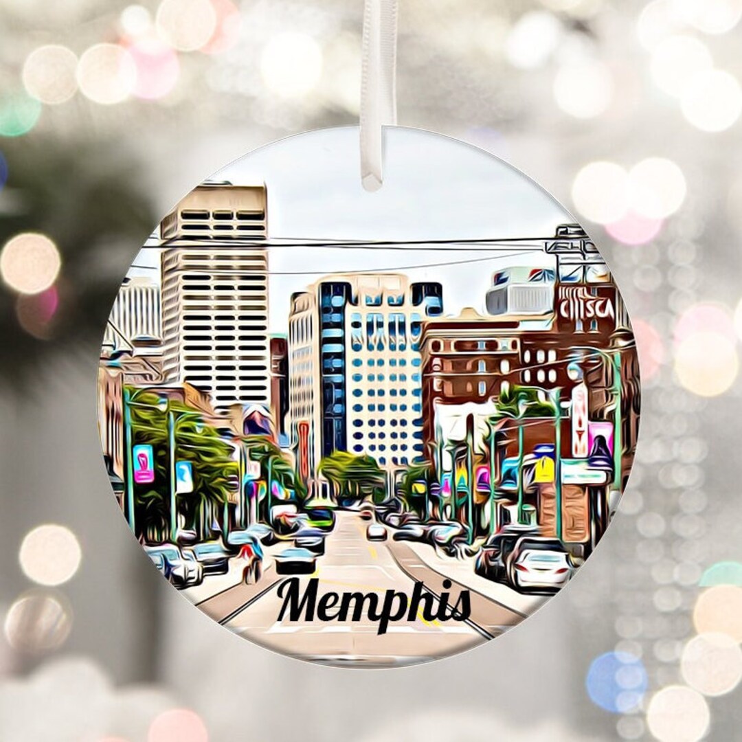 Memphis Ornament, Christmas Gift, Memphis Gift, Christmas Ornament ...