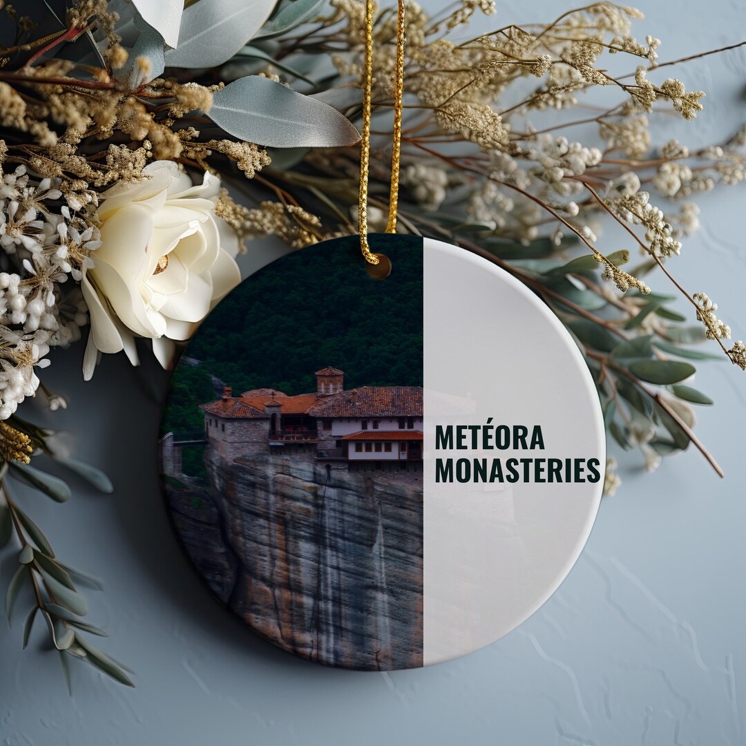 Metéora Monasteries Christmas Ornament, Christmas Gift, Metéora ...