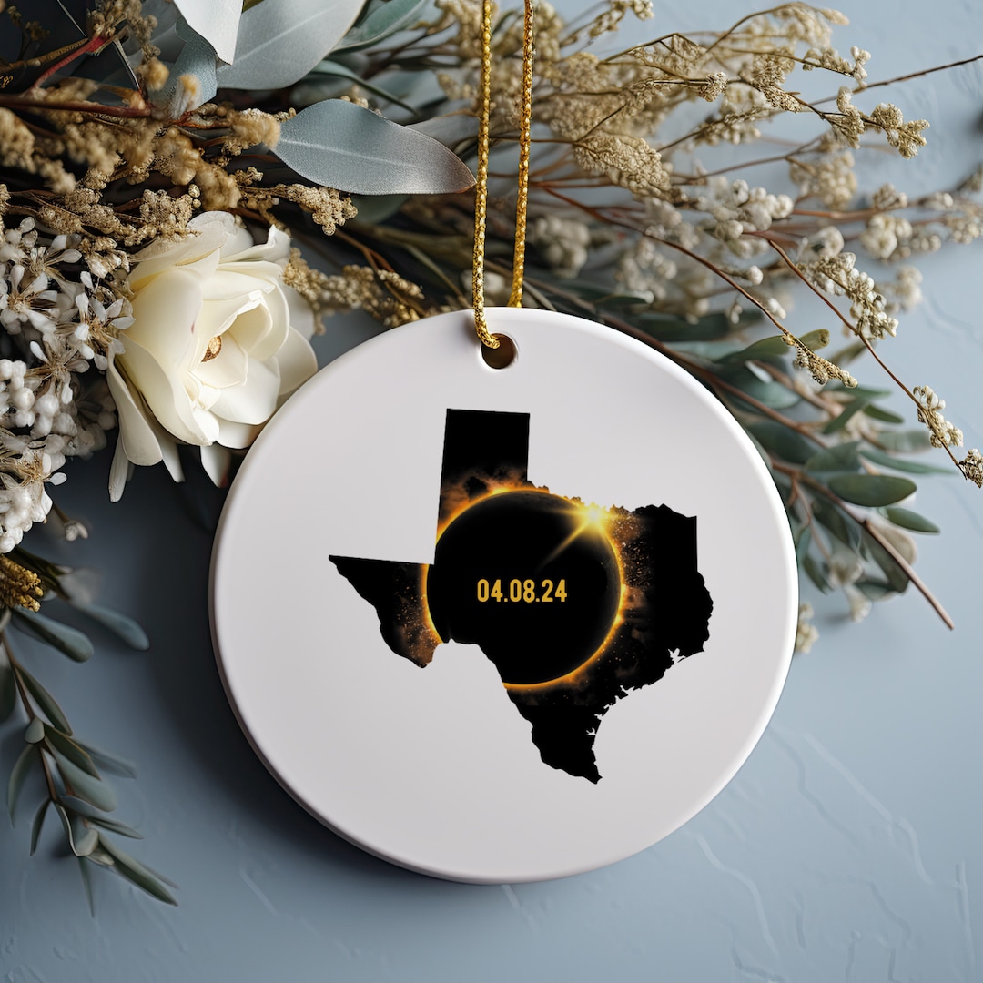 Custom State Solar Eclipse Ornament, Total Eclipse Ornament, Eclipse ...