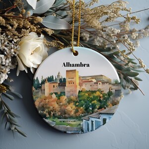 Alhambra Travel Christmas Ornament, Christmas Gift for Travelers ...