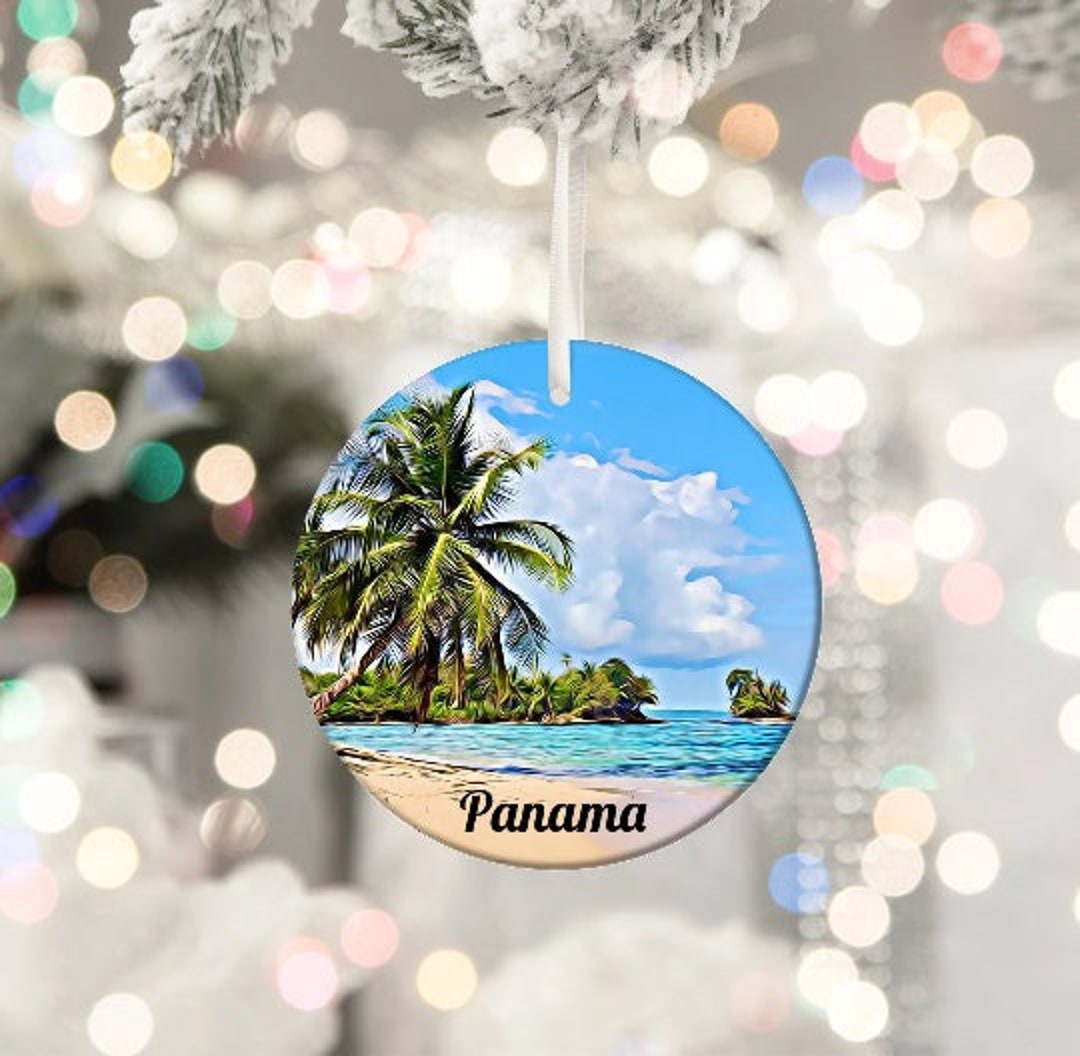 Panama Ornament, Christmas Ornament, Tree Ornament, Panama Christmas ...