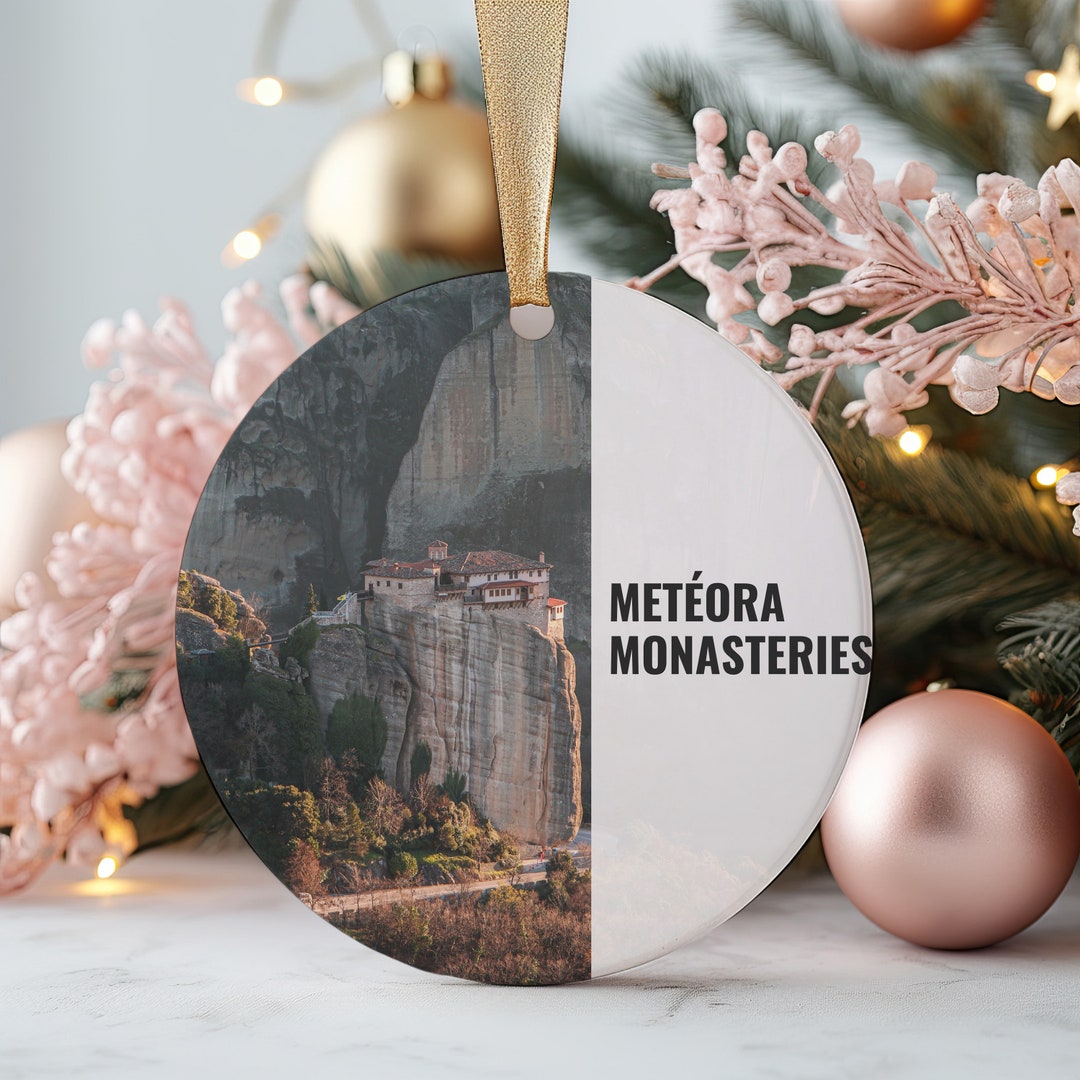 Metéora Monasteries Ornament, Christmas Ornament, Metéora Monasteries ...