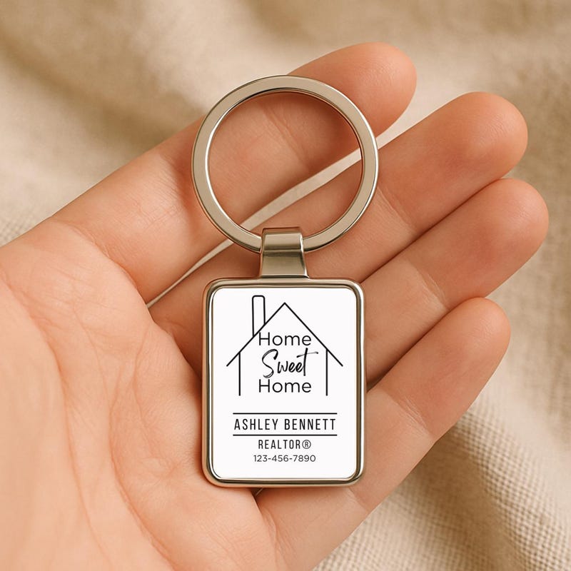 Realtor Keychain - Etsy