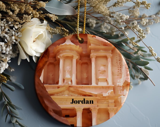 AMMAN JORDAN City Skyline, Jordanian Travel Round White Acrylic ...