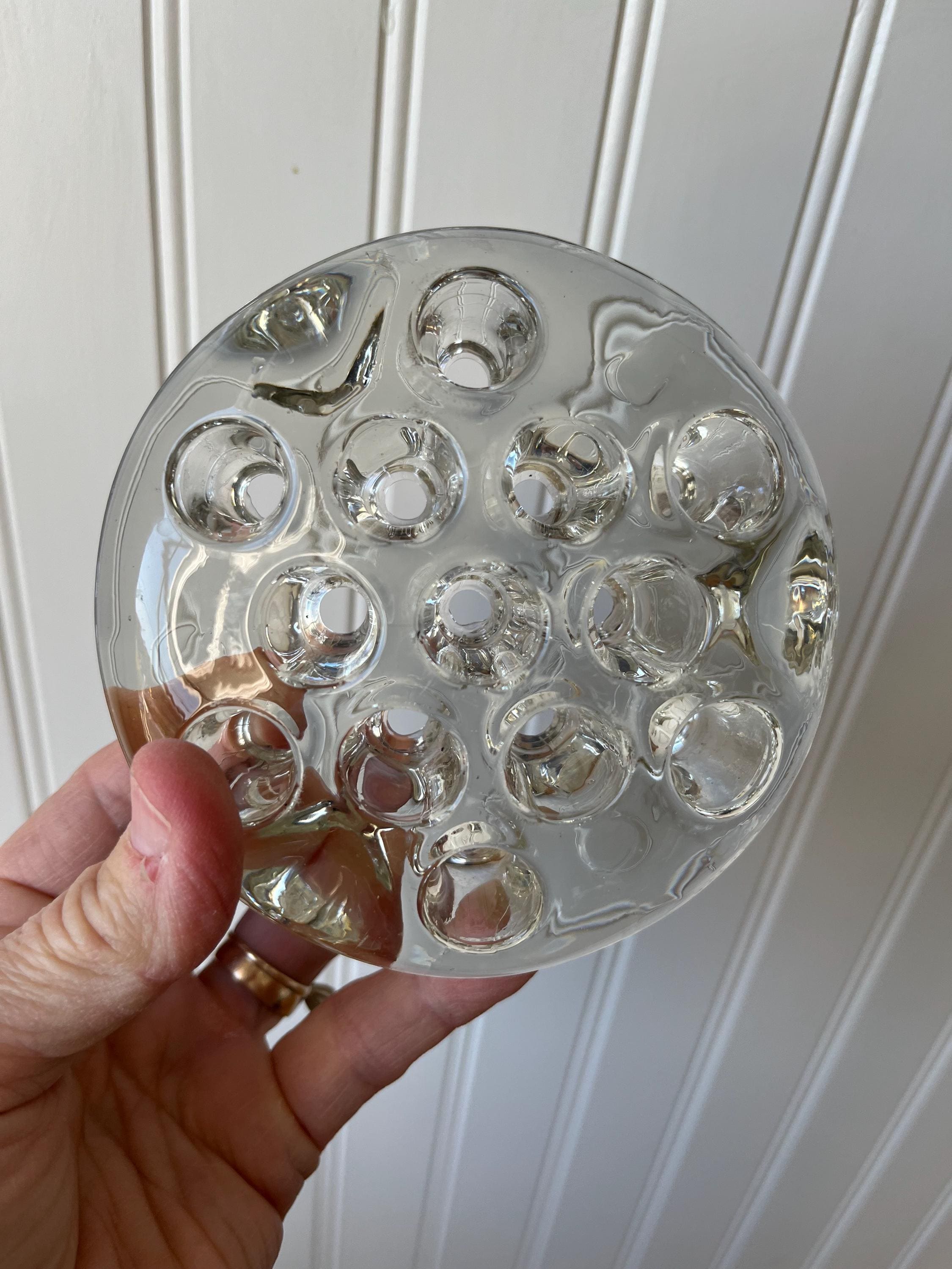 Two Glass Flower Frogs - Etsy