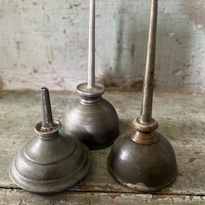 Three Old Small Metal Oil Cans - Etsy