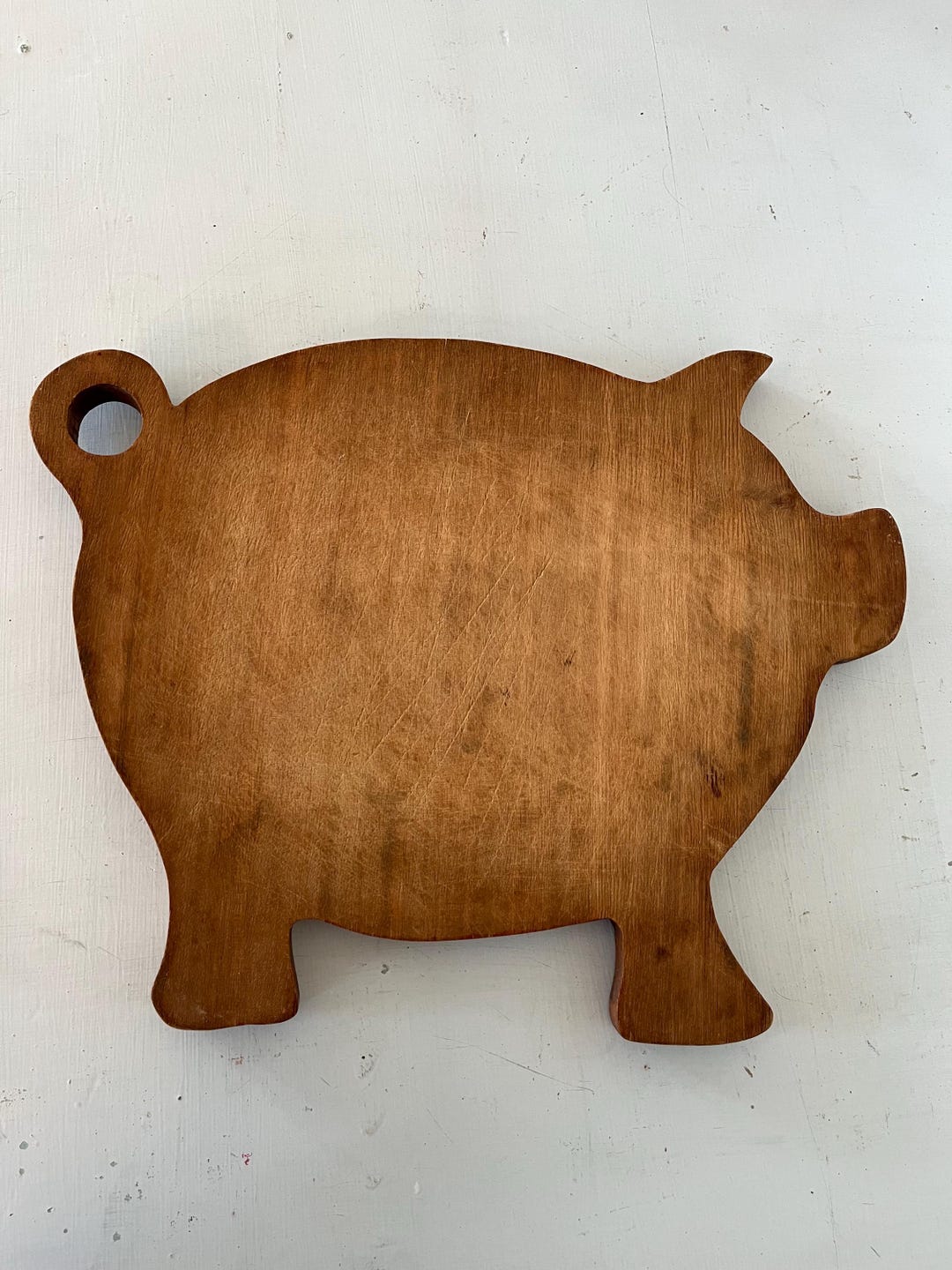 Large Vintage Two Sided Pig Cutting Board - Etsy