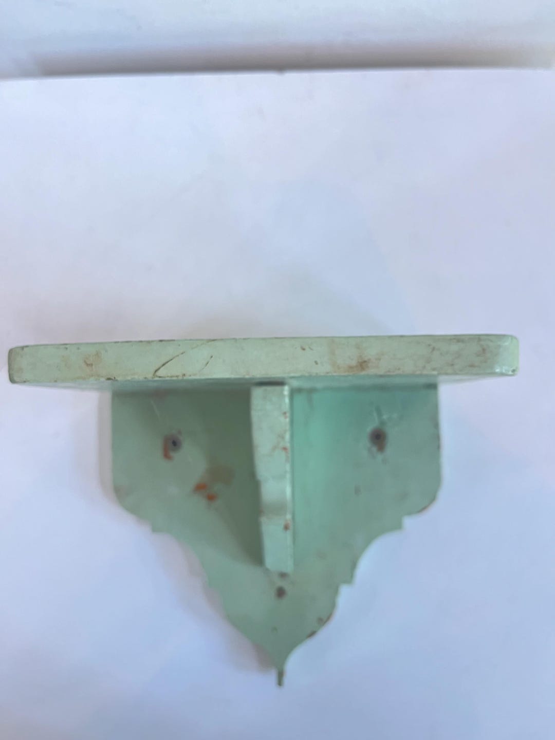 Hand Made Vintage Apple Green Wall Shelf - Etsy
