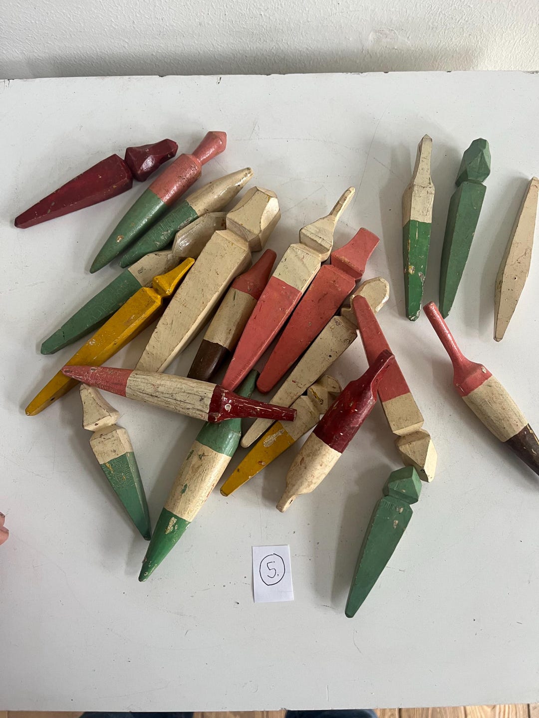 Collection of 22 Colorful Wooden Bobbers - Etsy