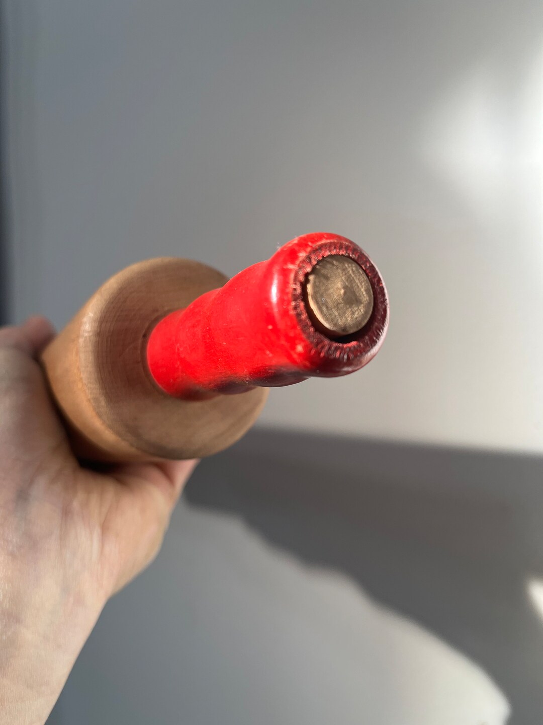 Vintage Red Handle Rolling Pin - Etsy