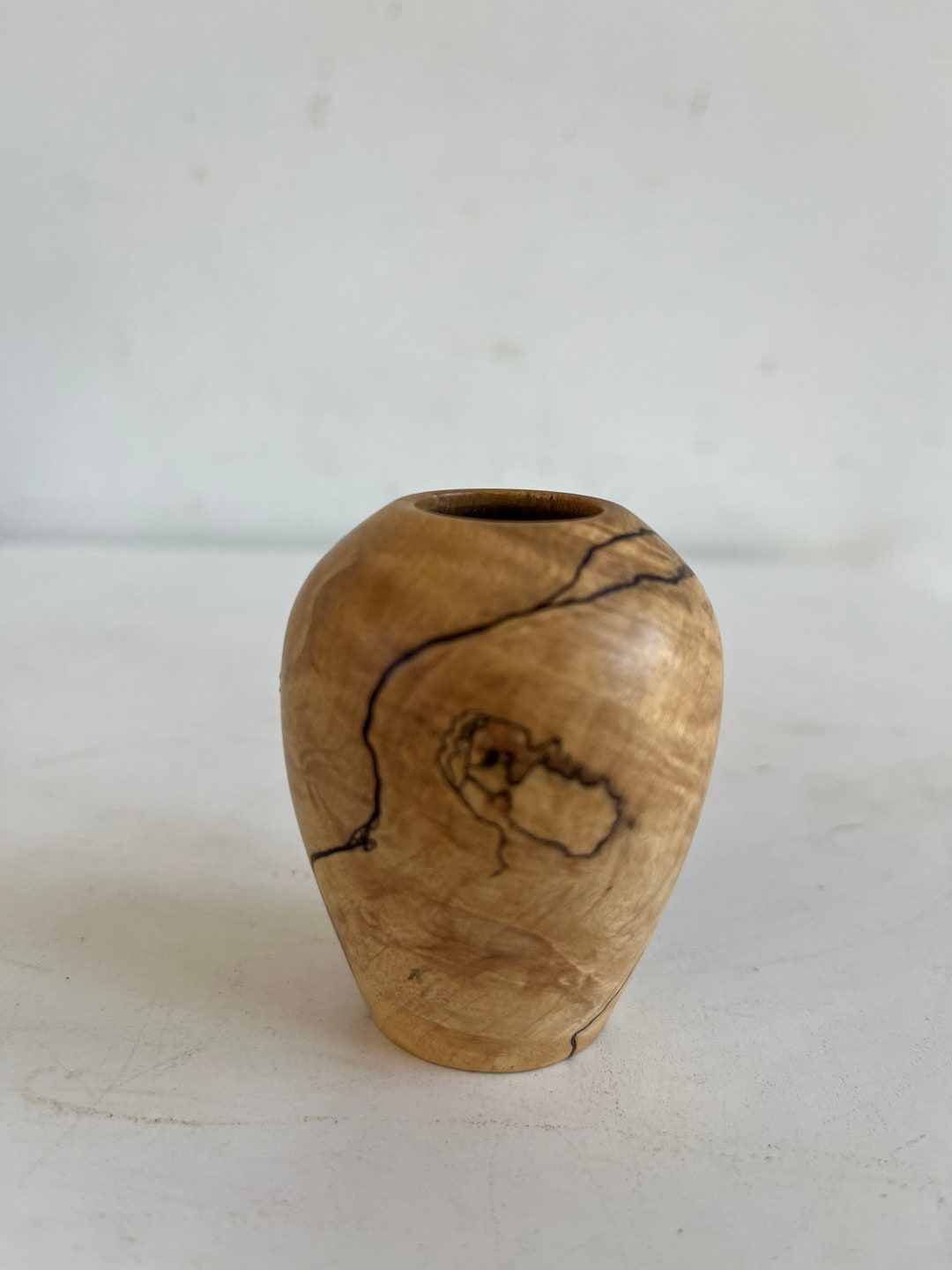 Small Turned Wood Vase - Etsy