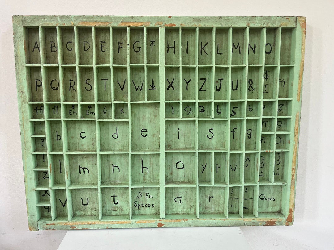 Antique Printing Press Letter Tray - Etsy