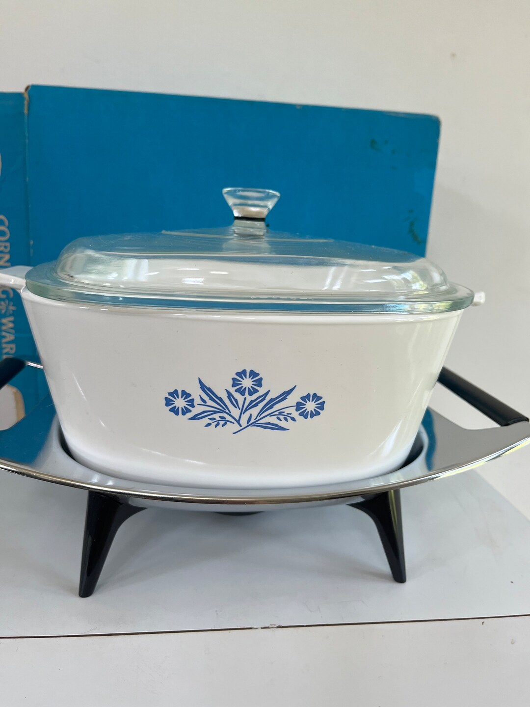 Corning Ware Royal Buffet Saucepan With Cover and Candle Warmer in Box ...