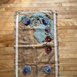 Vintage Pansy Hooked Rug Pattern - Etsy