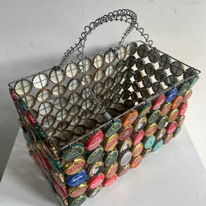 Vintage Bottle Cap Basket - Etsy