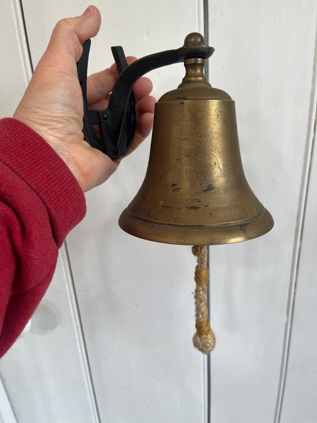 Brass Horseshoe Wall Mount Bell - Etsy