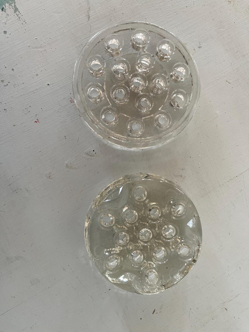 Two Glass Flower Frogs - Etsy