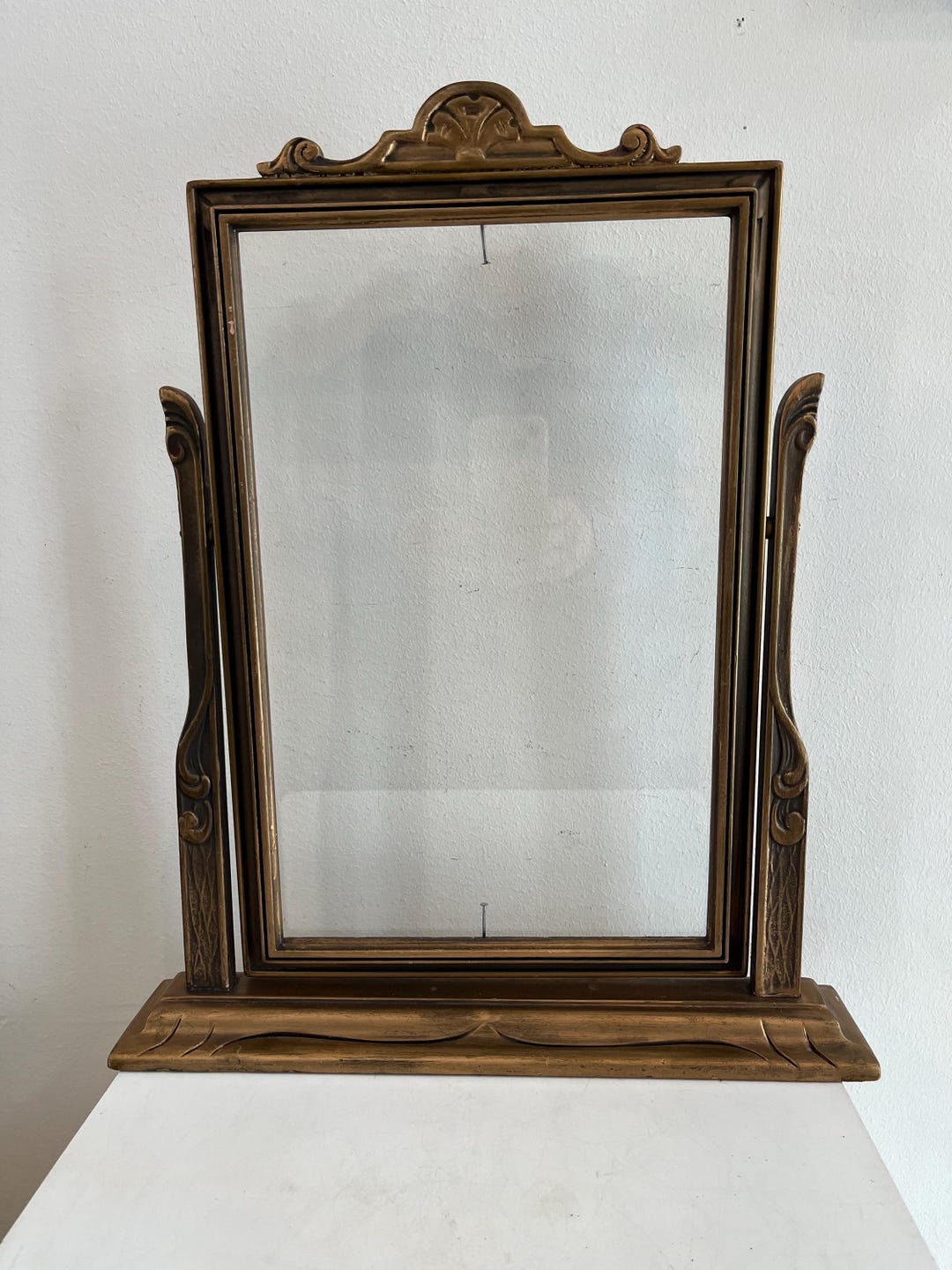 Large Vintage Art Deco Style Tilt Picture Frame on a Base - Etsy