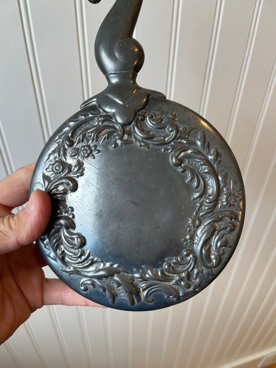 Vintage Metal Hand Mirror - Etsy