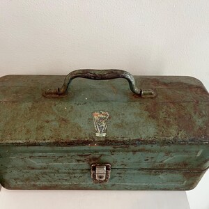 Old Well Used Green Metal Tool Box With 3 Extendable Trays - Etsy