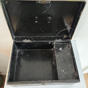 Vintage Black and Gold Metal Cash Box With Till - Etsy