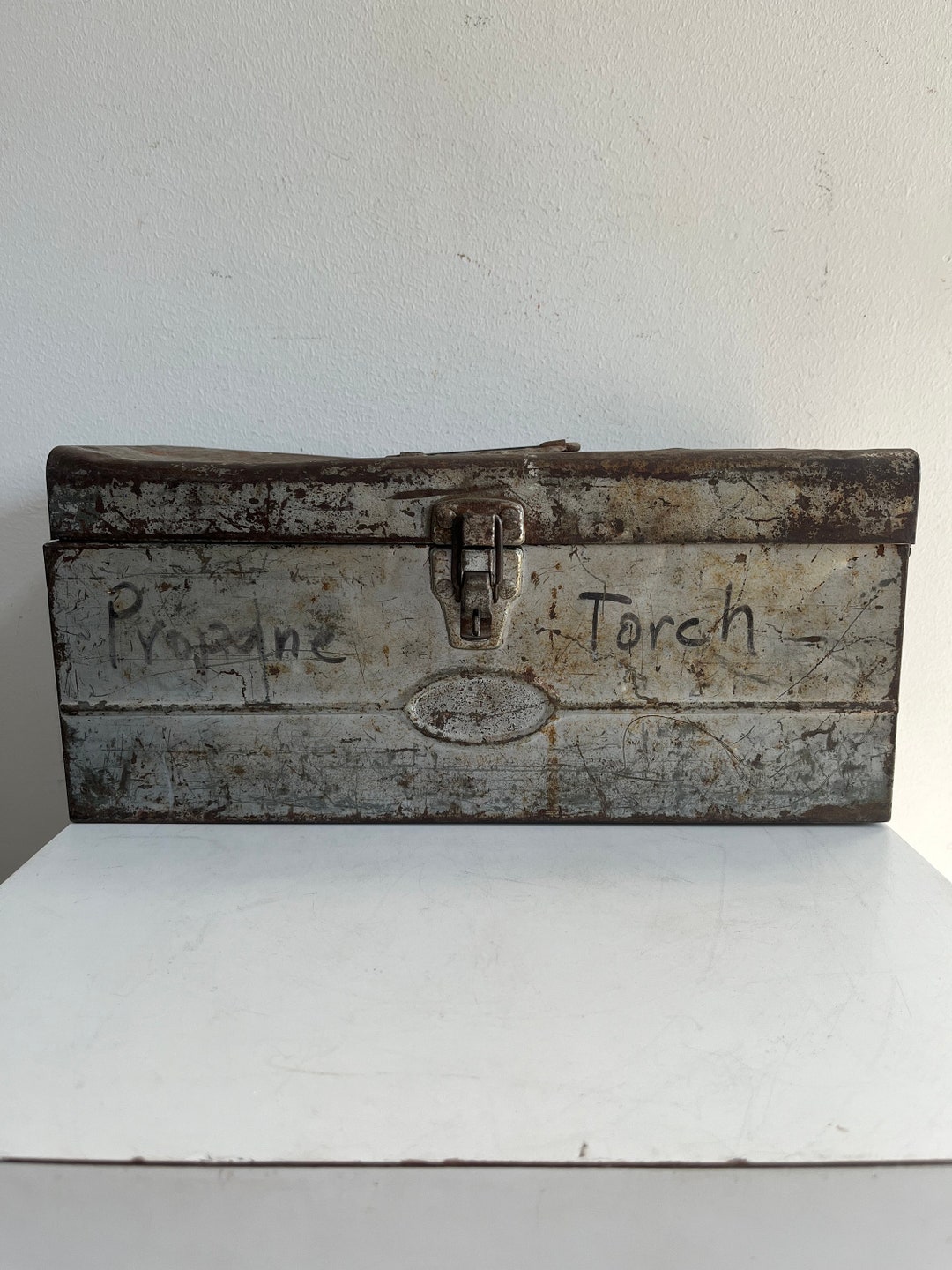 Old Well Used Metal Silver Tool Box - Etsy