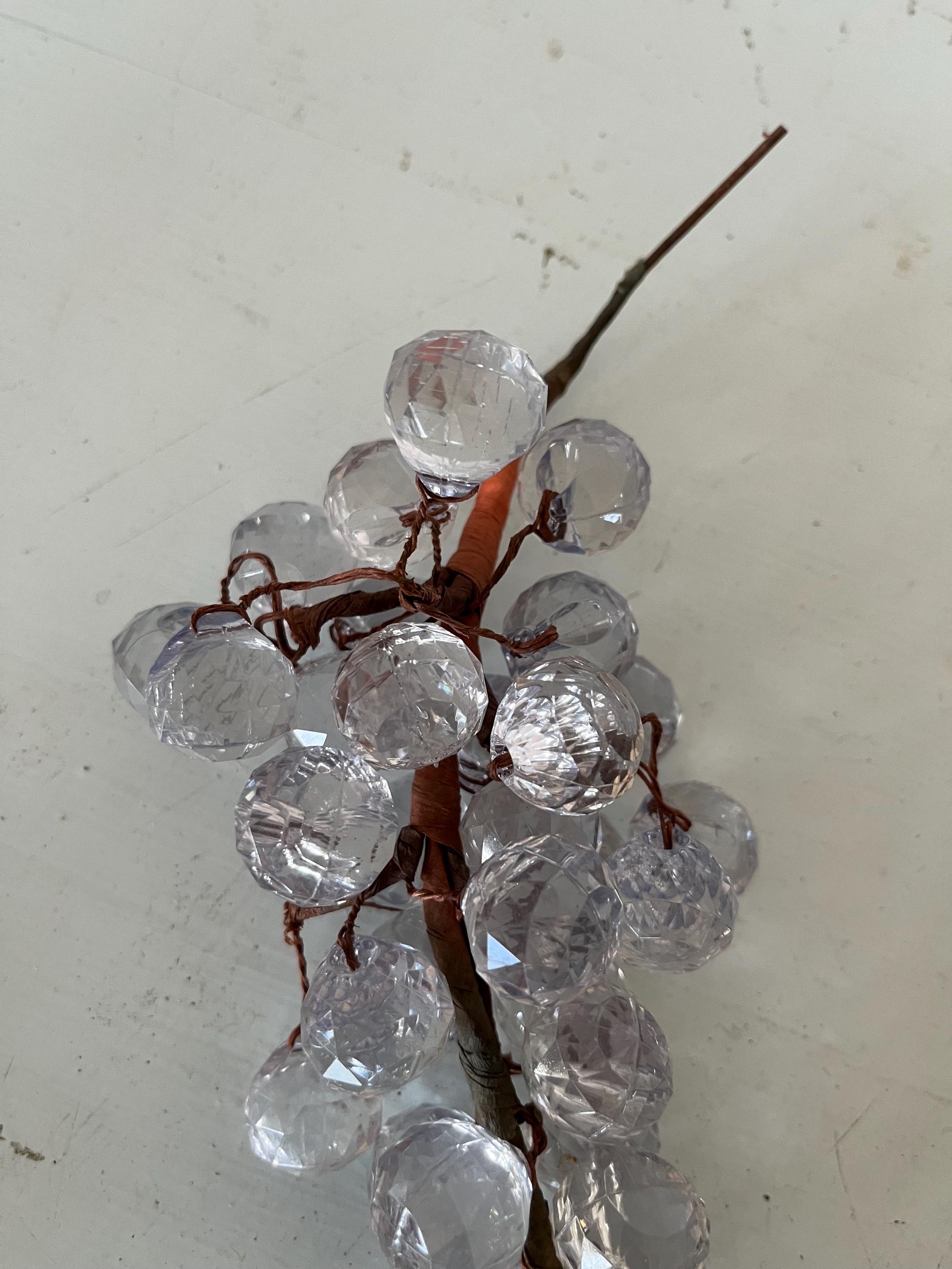 Vintage Bunch of Glass Grapes on the Stem - Etsy