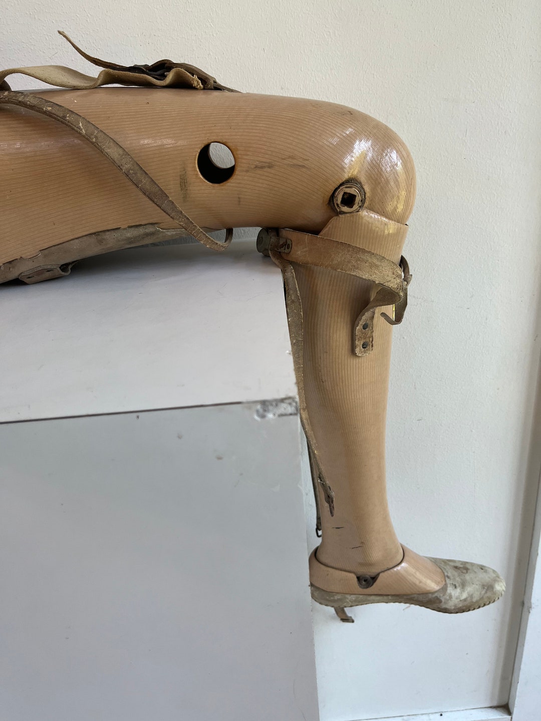 Vintage Wood Prosthetic Womans Leg - Etsy