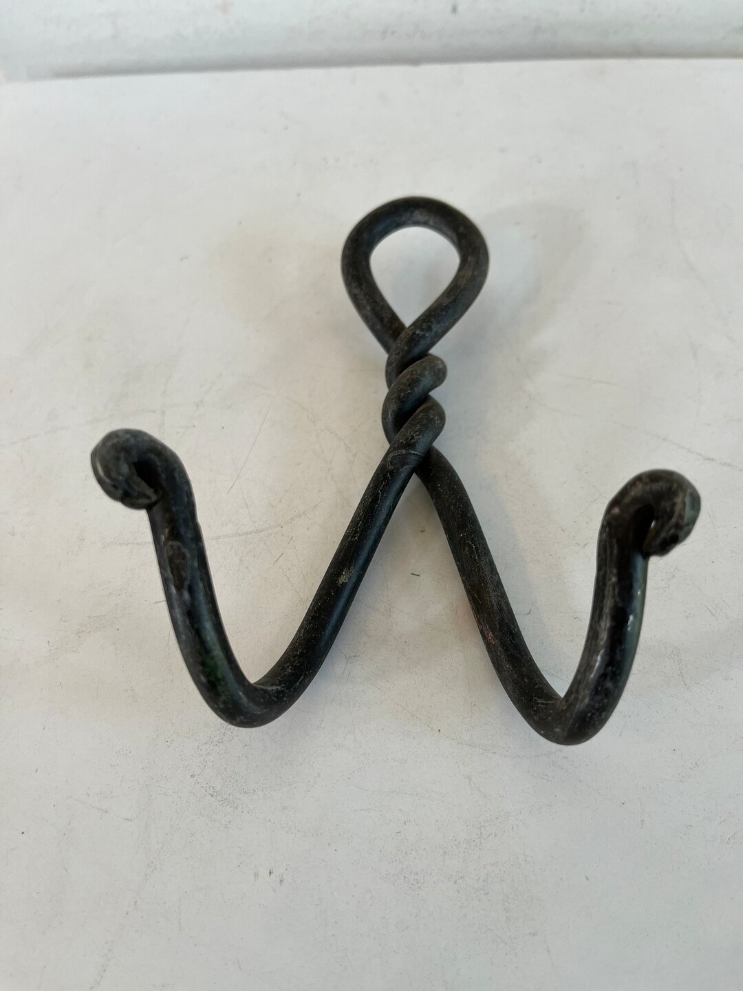 Hand Forged Metal Double Hook - Etsy