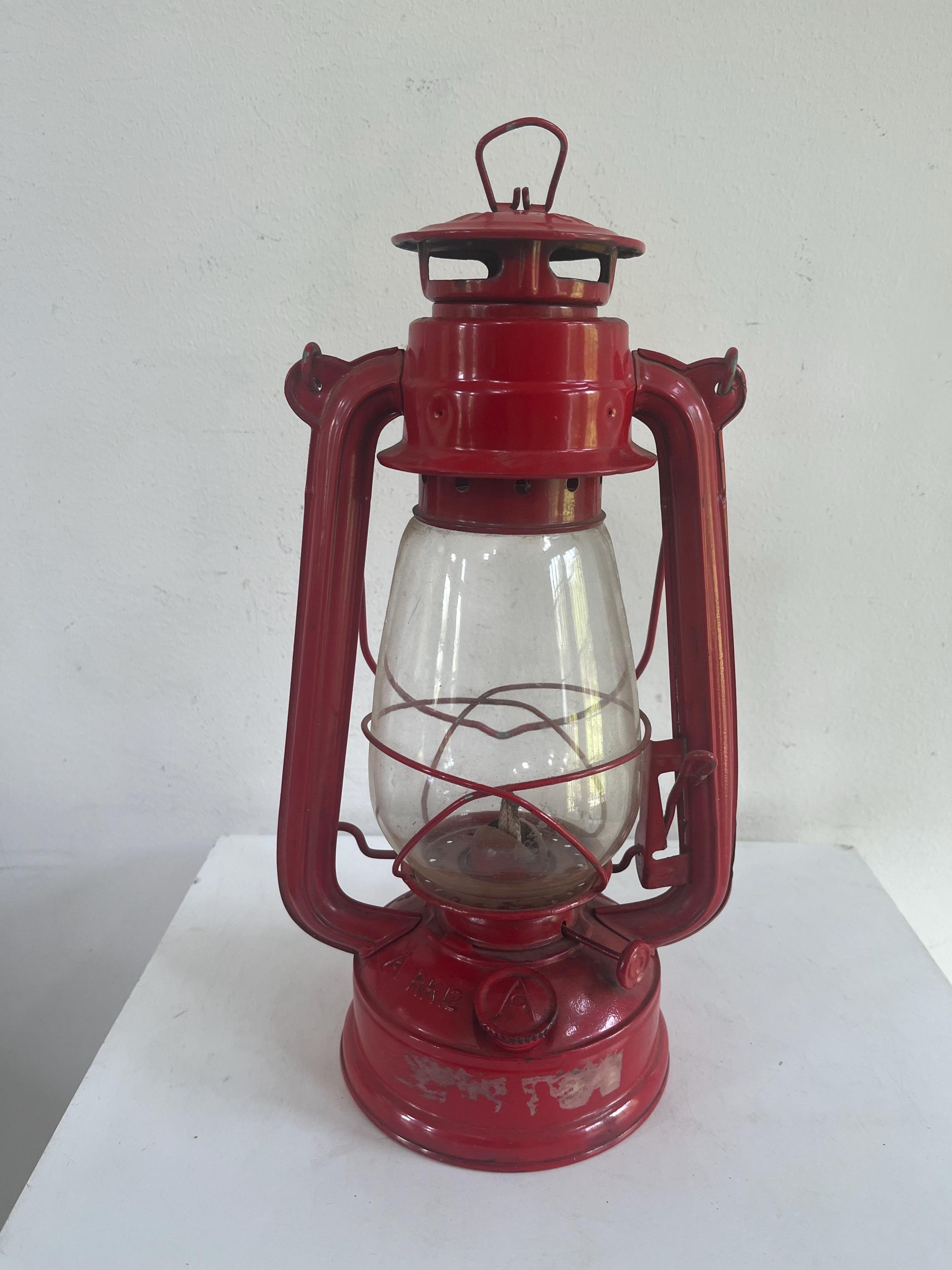 Red Metal Oil Lantern - Etsy