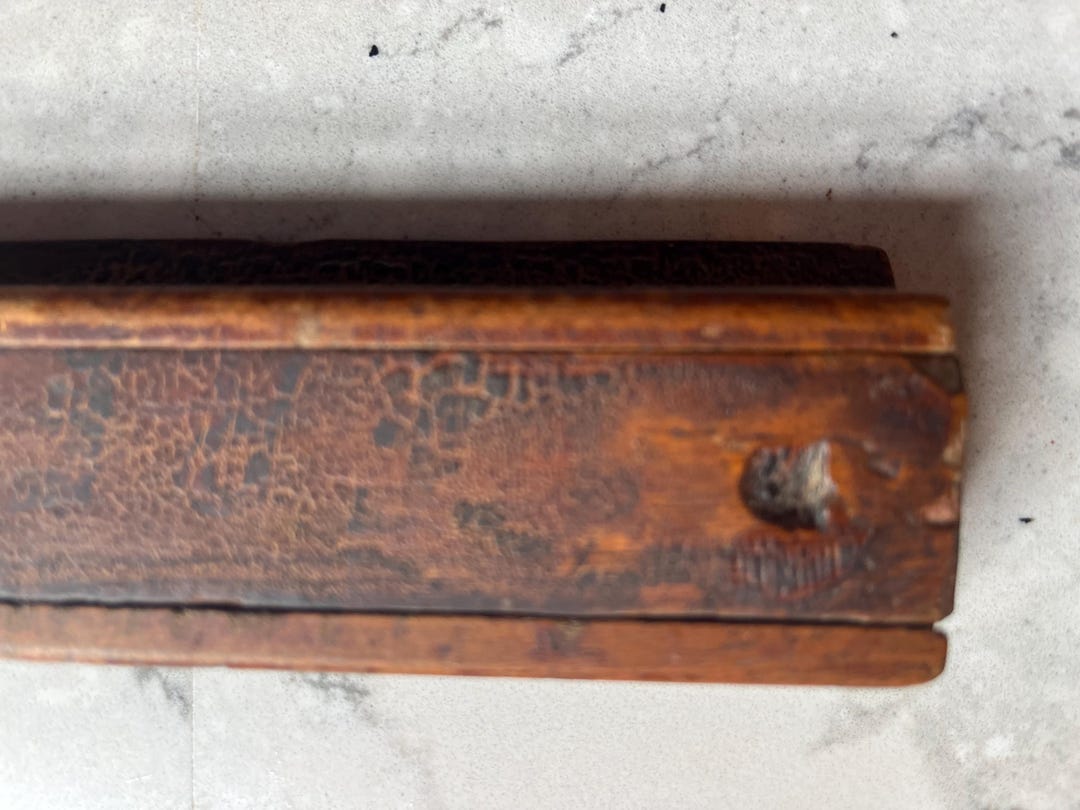 Antique Wood Pencil Box With Sliding Top - Etsy