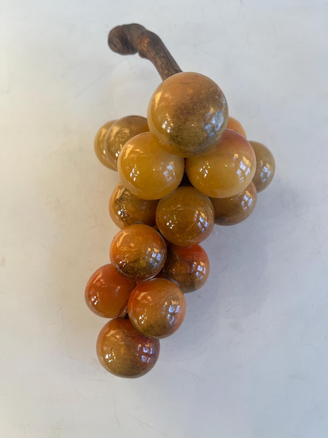 Vintage Bunch of Stone Grapes on a Wood Stem - Etsy