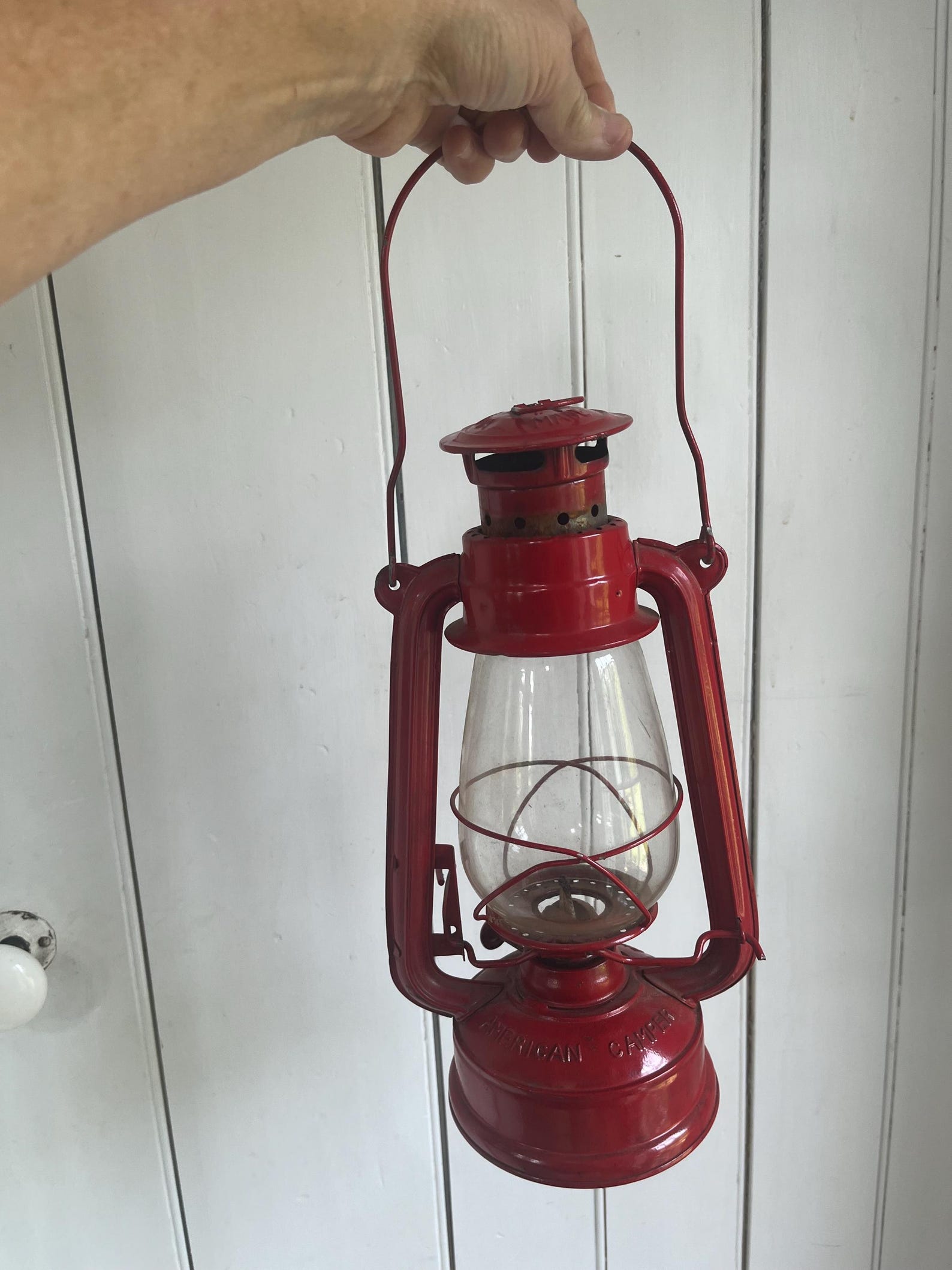 Red Metal Oil Lantern - Etsy