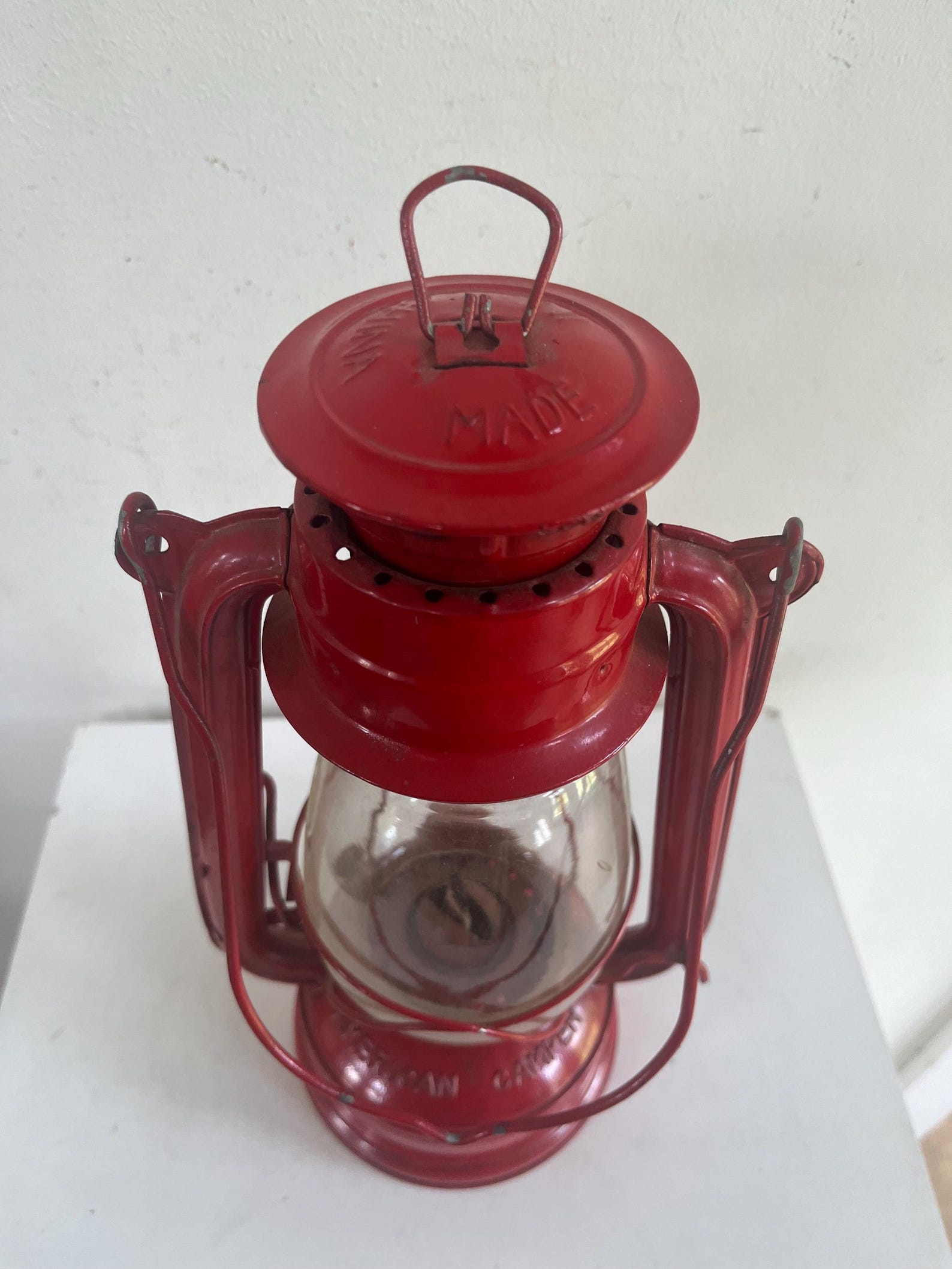 Red Metal Oil Lantern - Etsy