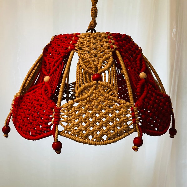 Macrame Hanging Lamp - Etsy