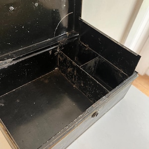 Vintage Black and Gold Metal Cash Box With Till - Etsy