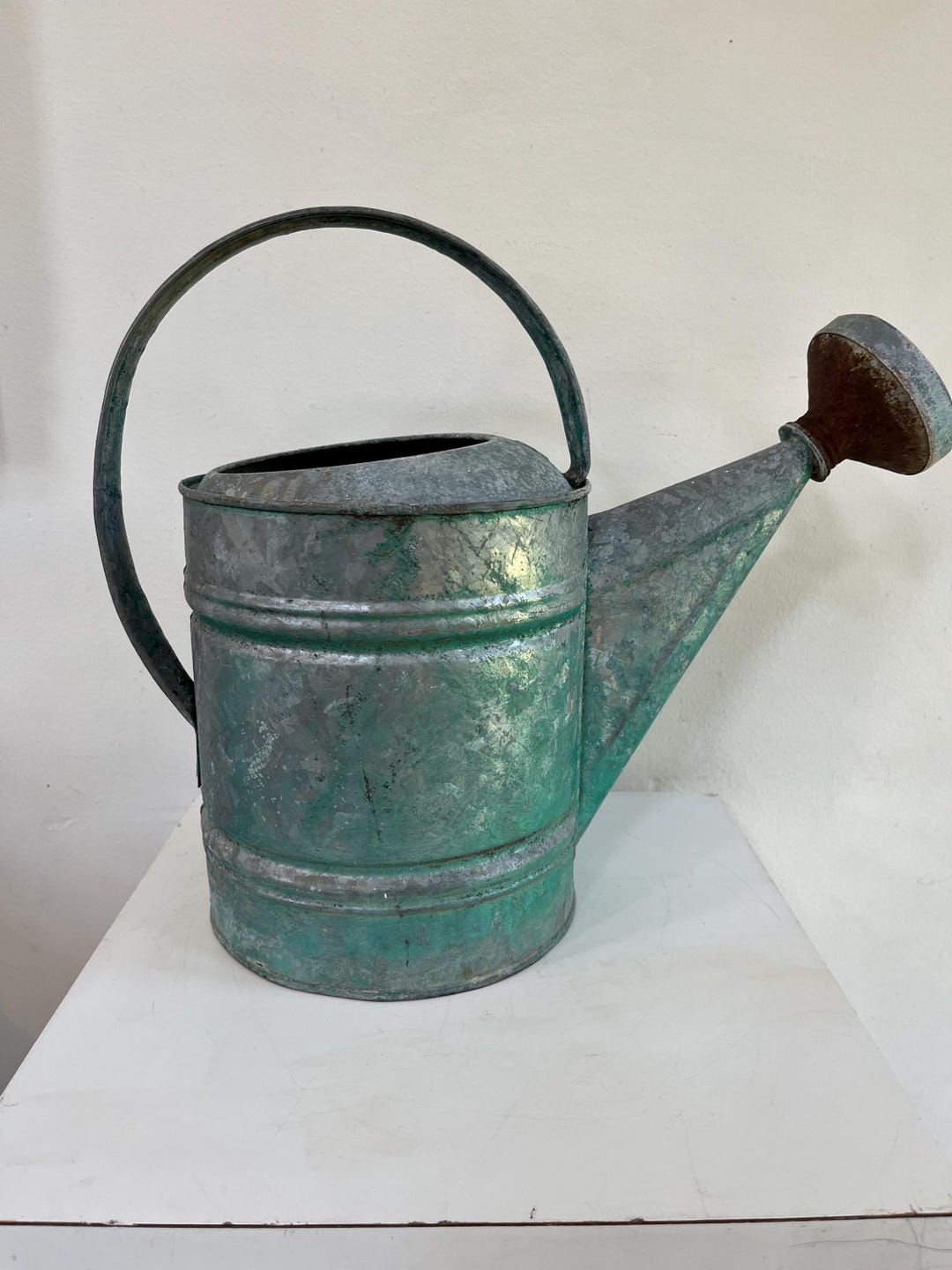 Vintage Green Metal Garden Watering Can - Etsy