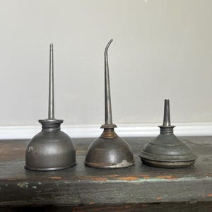 Three Old Small Metal Oil Cans - Etsy