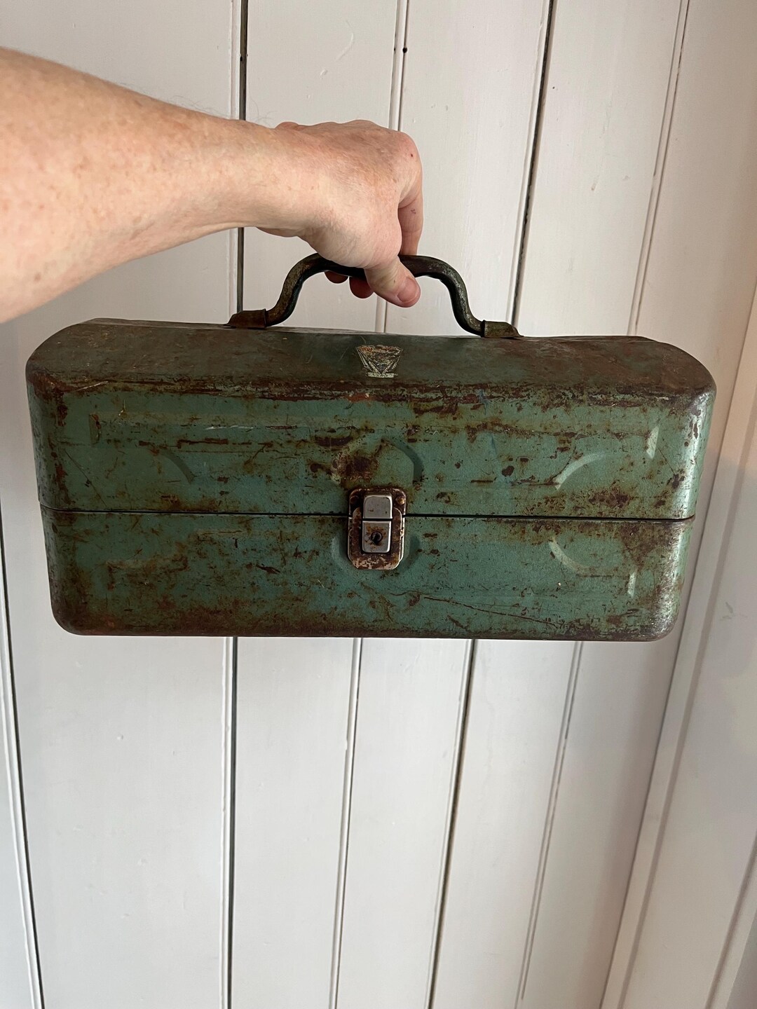 Old Well Used Green Metal Tool Box With 3 Extendable Trays - Etsy